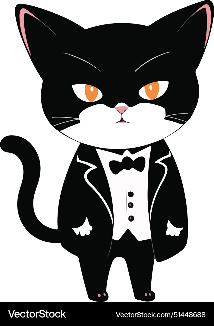 Cat in a business suit Royalty Free Vector Image