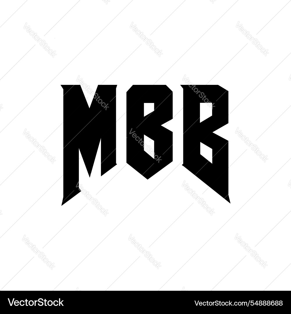 Mbb letter logo design for technology company Vector Image