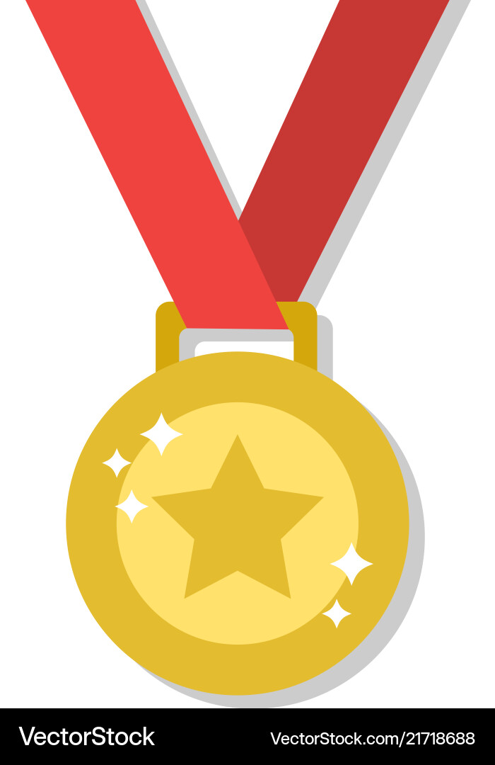 Medaille für den Gewinner des Wettbewerbs Vektorbild