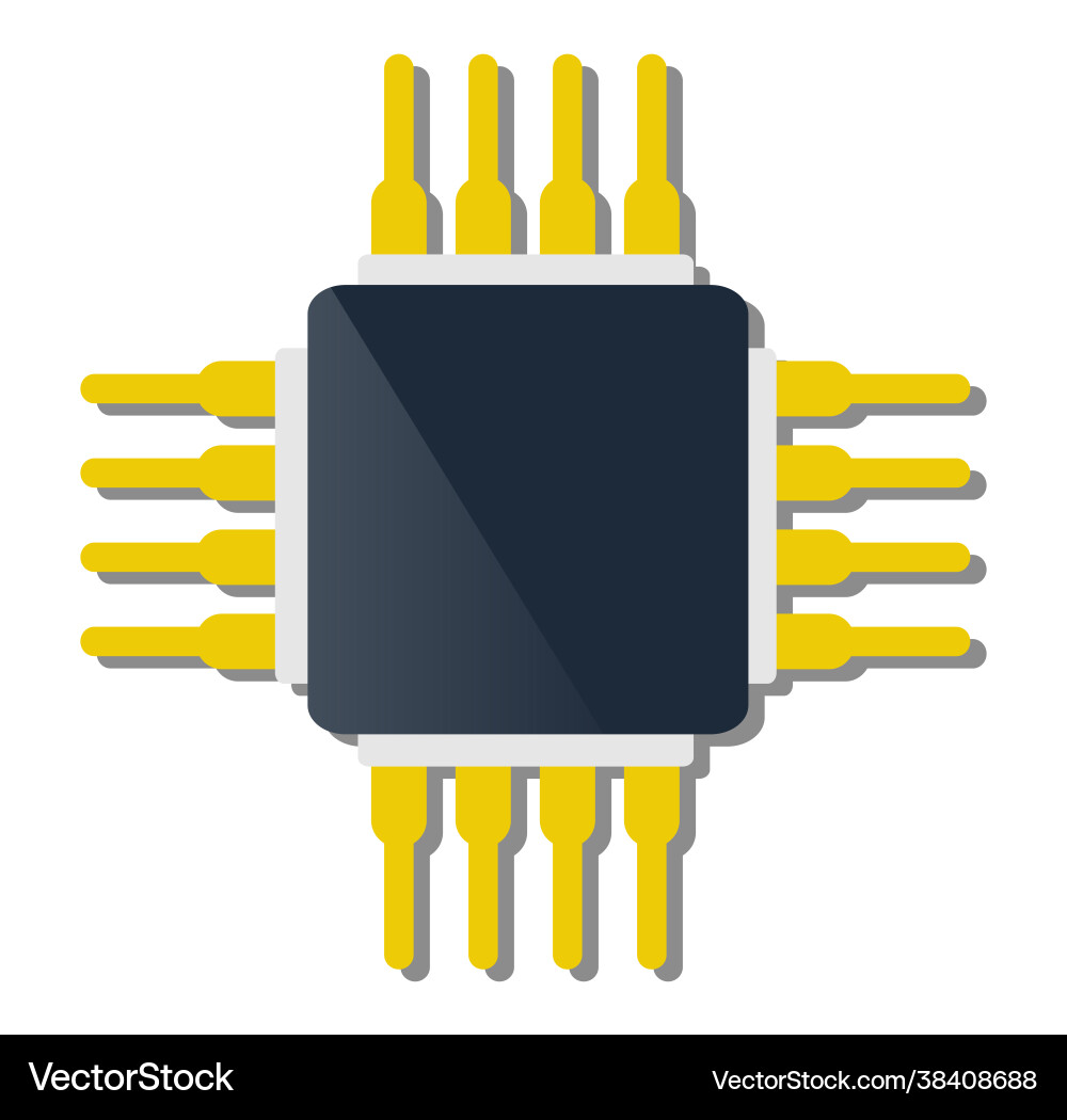 Single chip device technology electronic Vector Image
