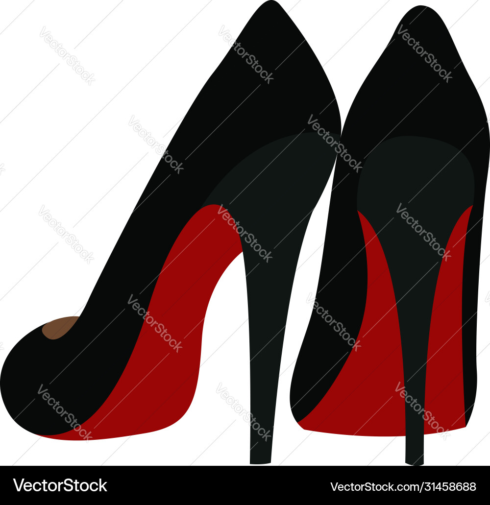 Women heels on white background Royalty Free Vector Image