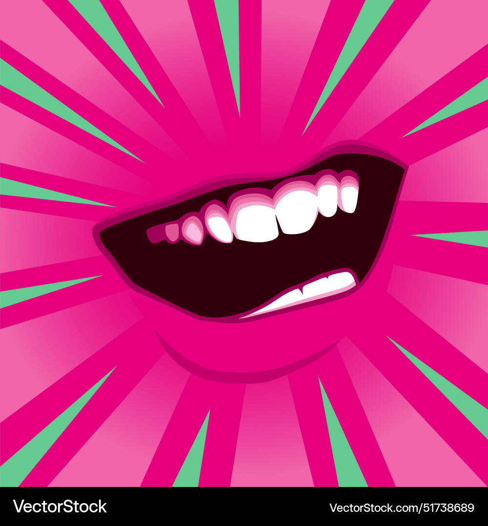 Abstract graphic design with shouting or singing Vector Image
