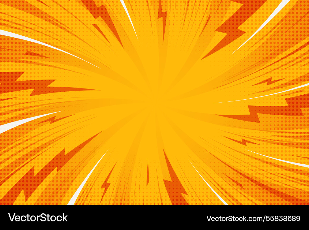 Comic book background with frame of swirl Vector Image