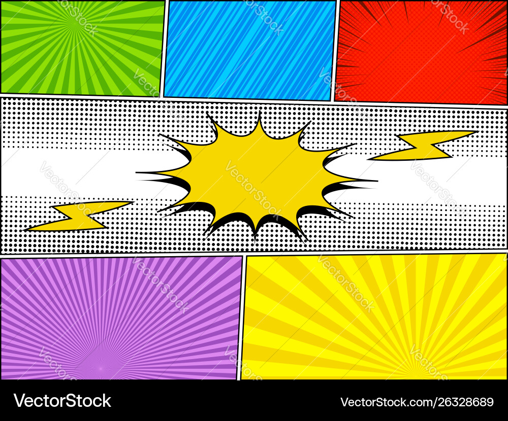Comic elegant original template Royalty Free Vector Image