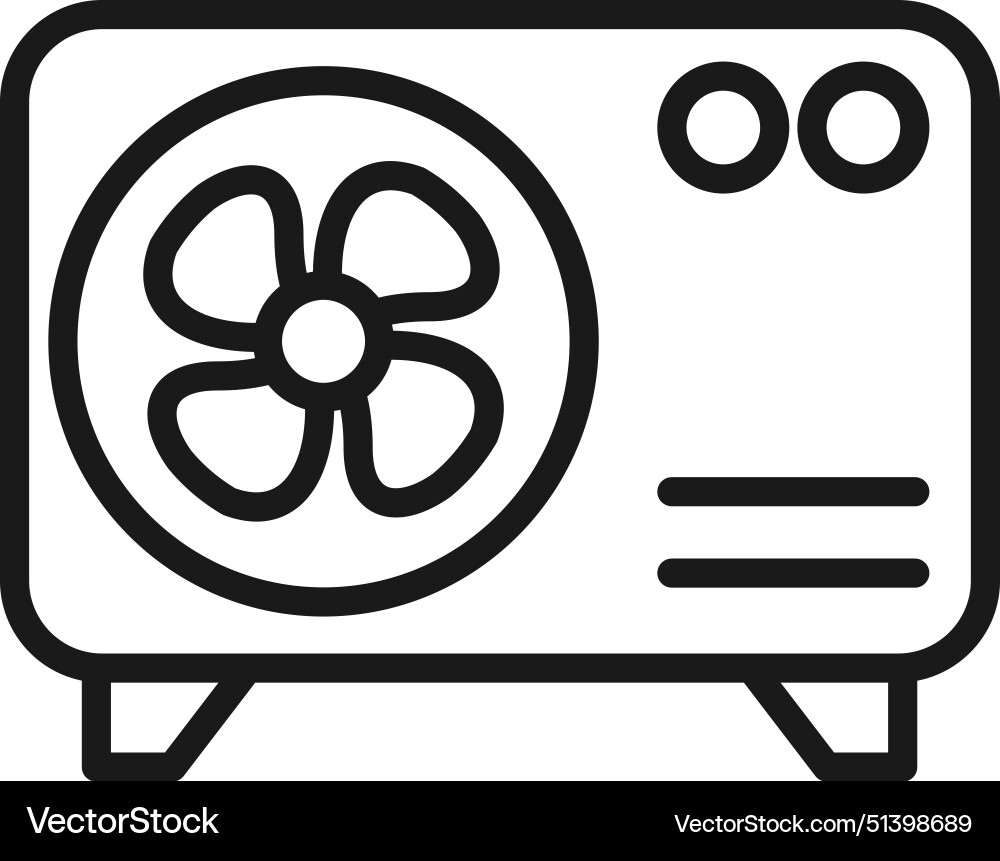 Outdoor air conditioner compressor unit icon Vector Image