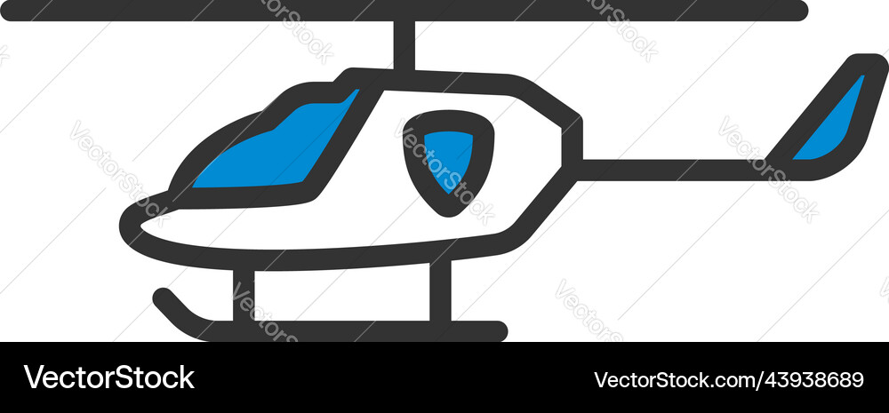 Police helicopter icon Royalty Free Vector Image