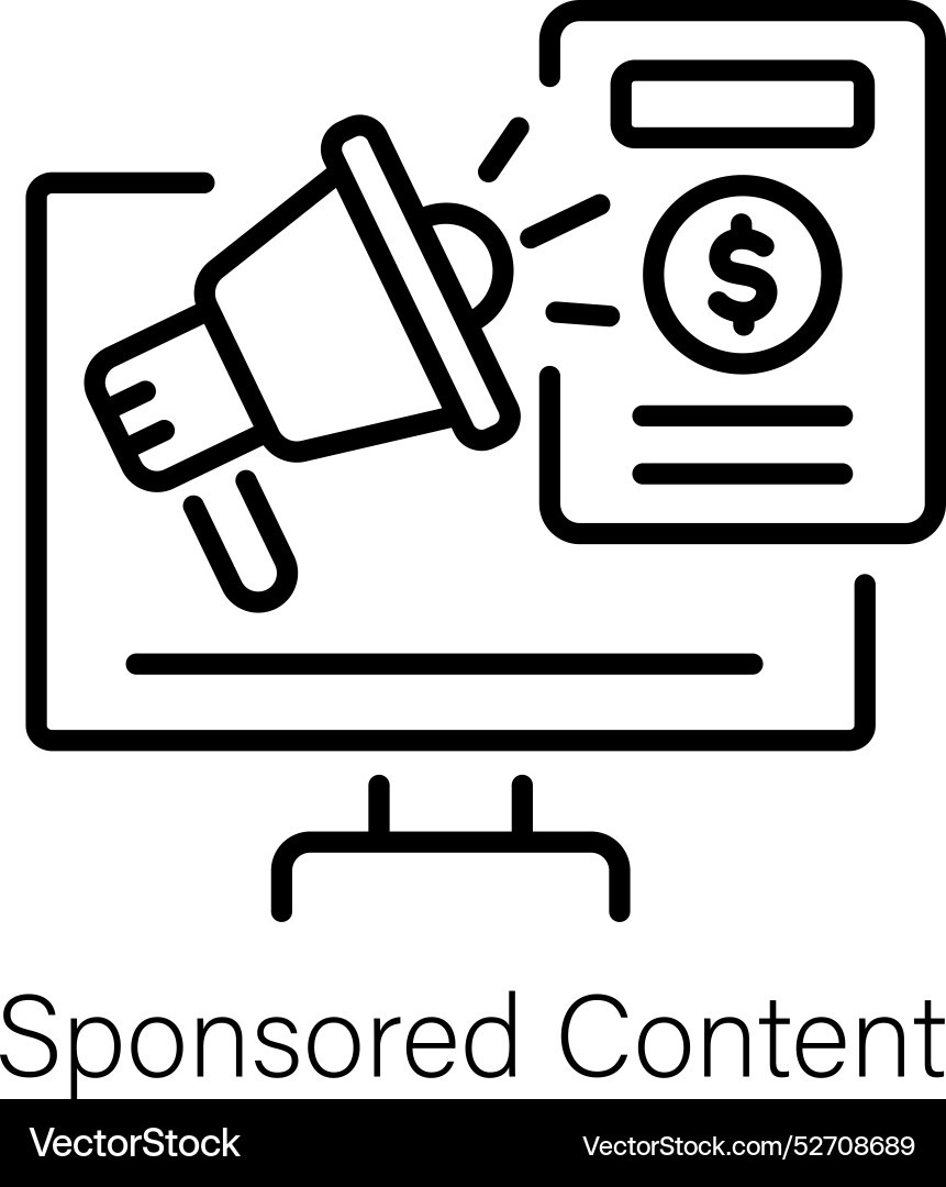 Sponsored content Royalty Free Vector Image - VectorStock