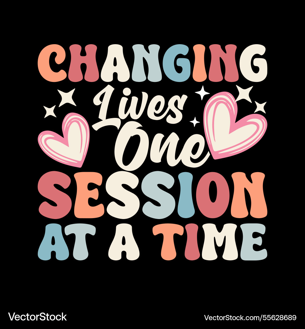 Vintage behavior therapist t-shirt design Vector Image
