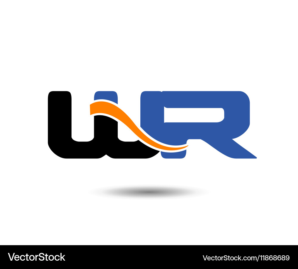 Wr initial company group logo Royalty Free Vector Image