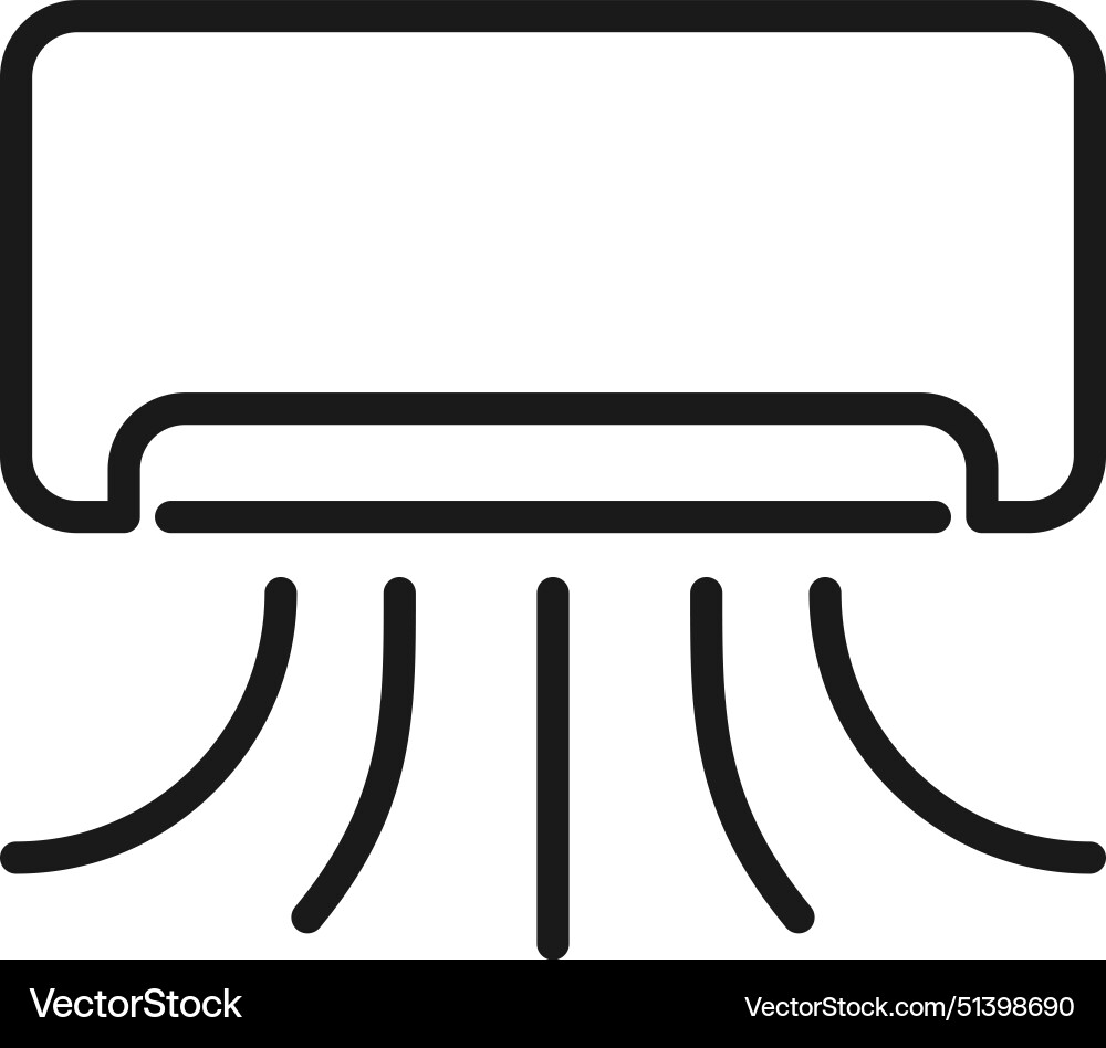 Air conditioning with wind or flow to show Vector Image