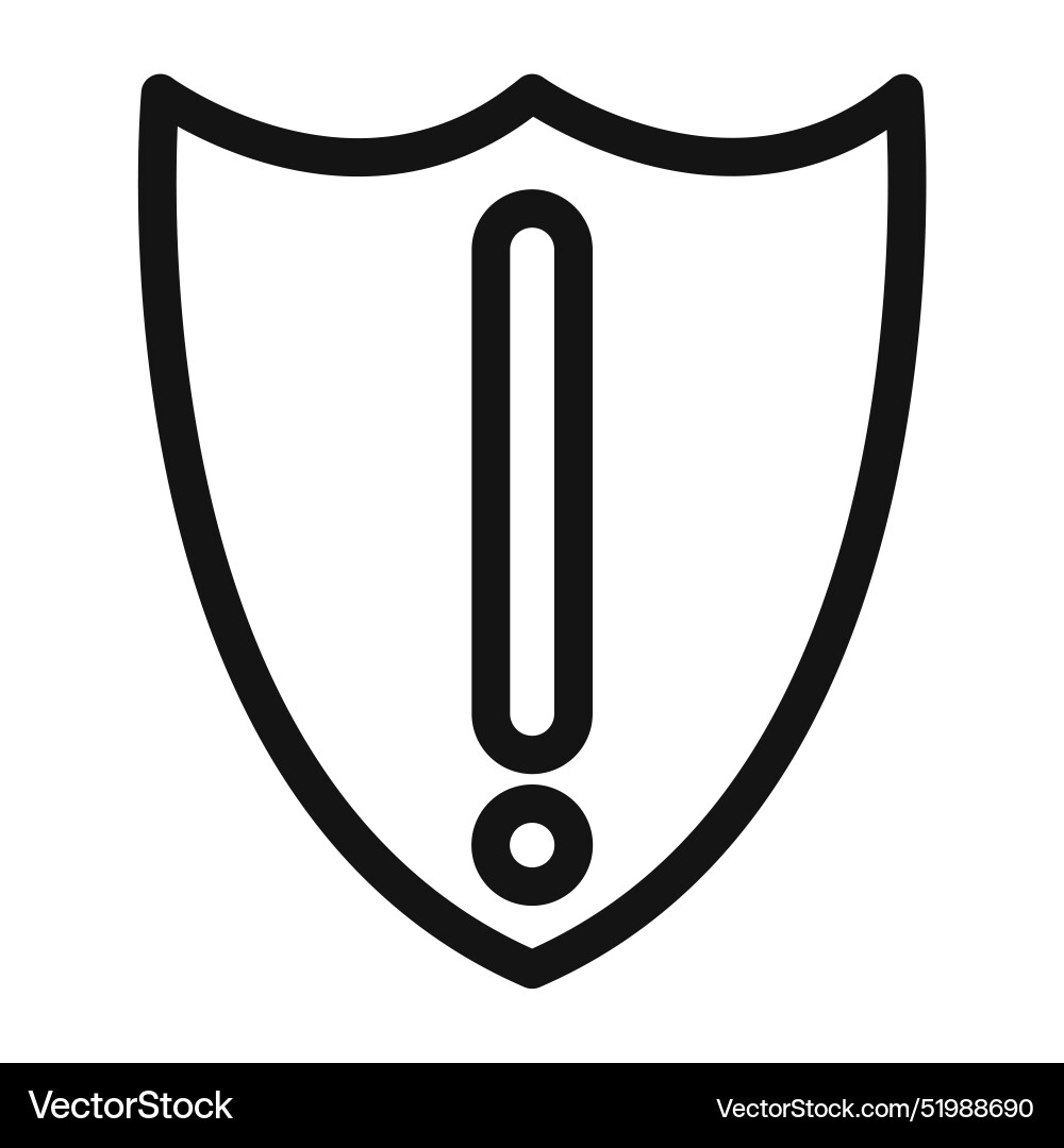 Alert shield exclamation icon perfect for Vector Image