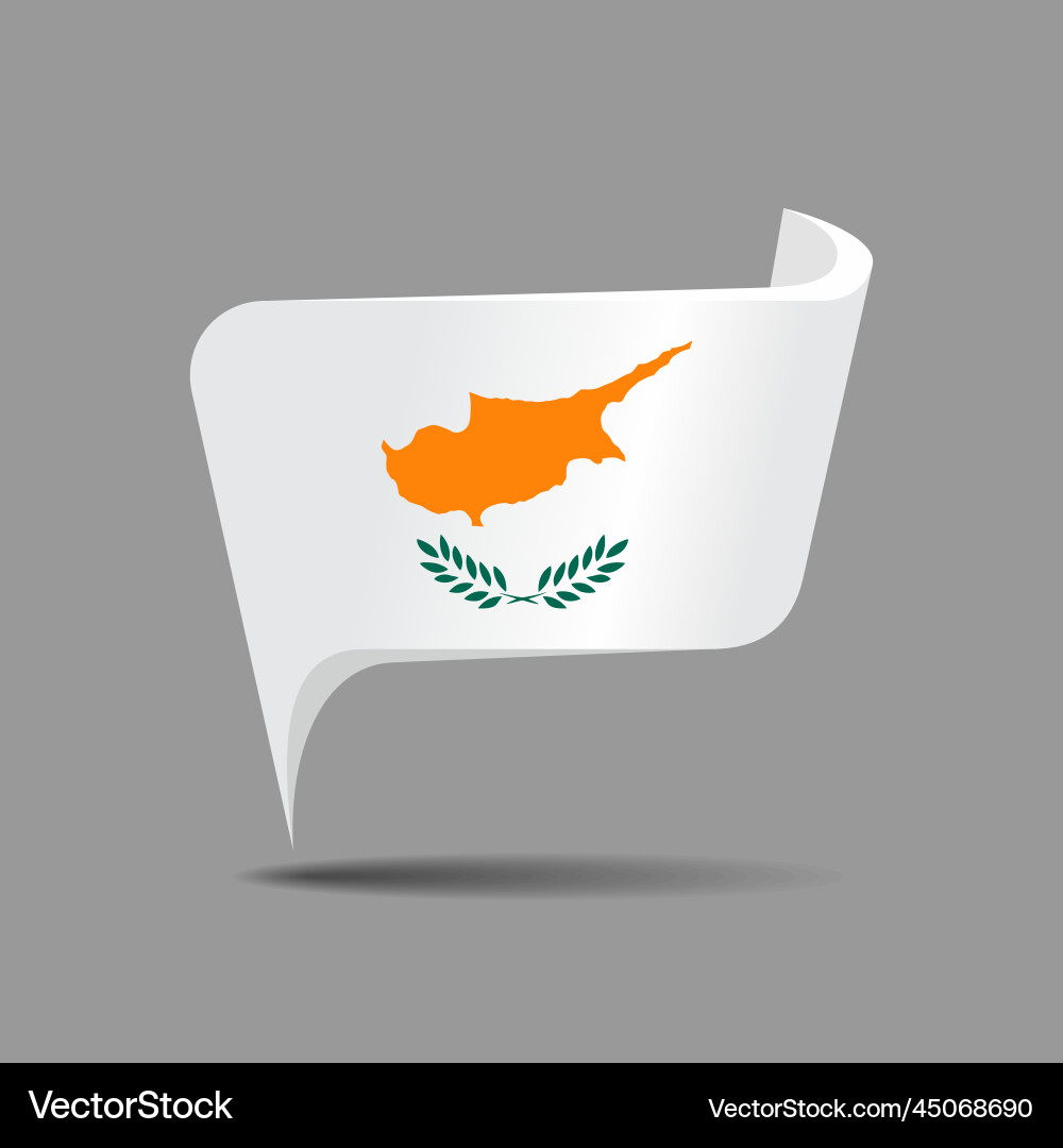 Cypriot flag map pointer layout Royalty Free Vector Image