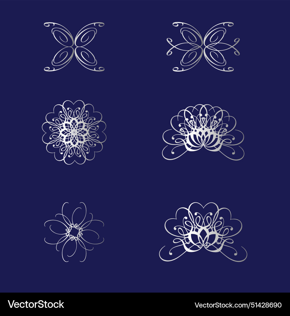 Floral elements Royalty Free Vector Image - VectorStock