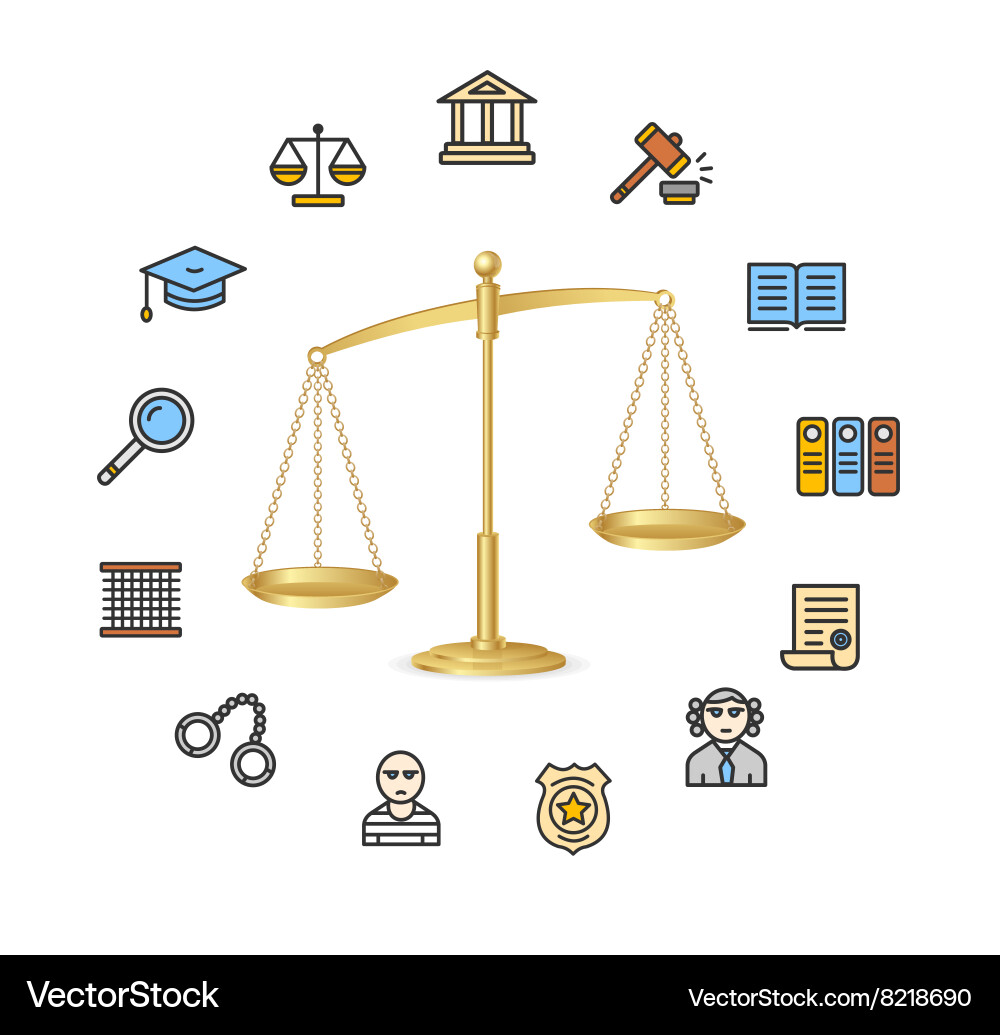 Justice concept Royalty Free Vector Image - VectorStock