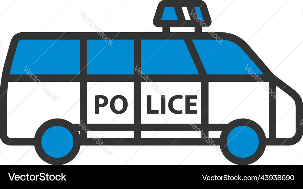 Police van icon Royalty Free Vector Image - VectorStock