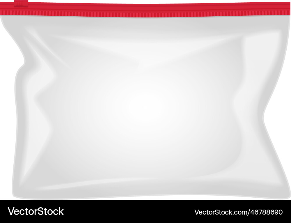Realistic Plastic Zipper Bag Royalty Free Vector Image