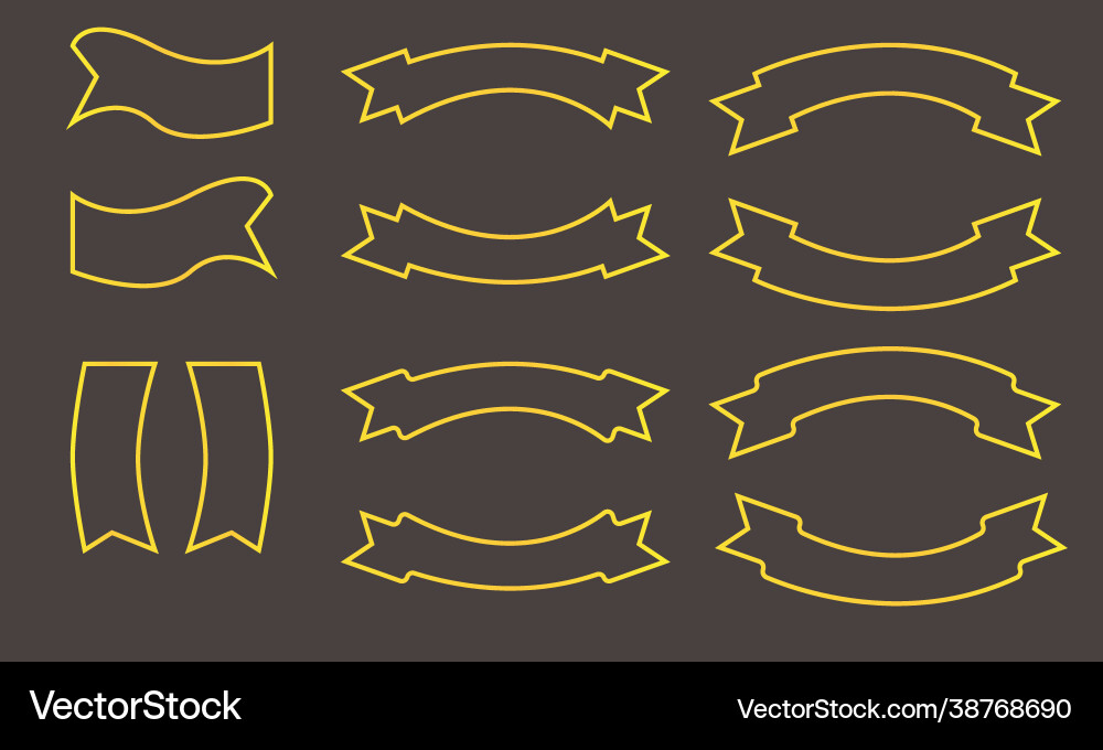 Set ribbons and labels Royalty Free Vector Image