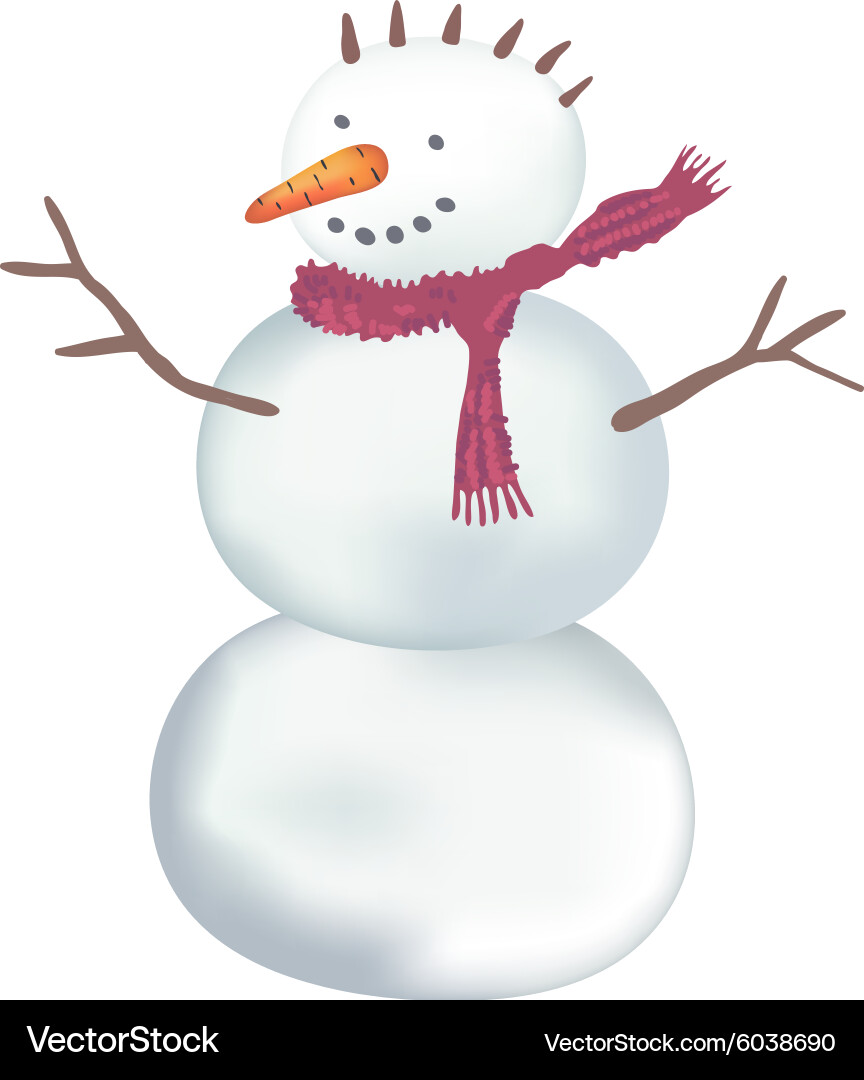 Snowman Royalty Free Vector Image - VectorStock