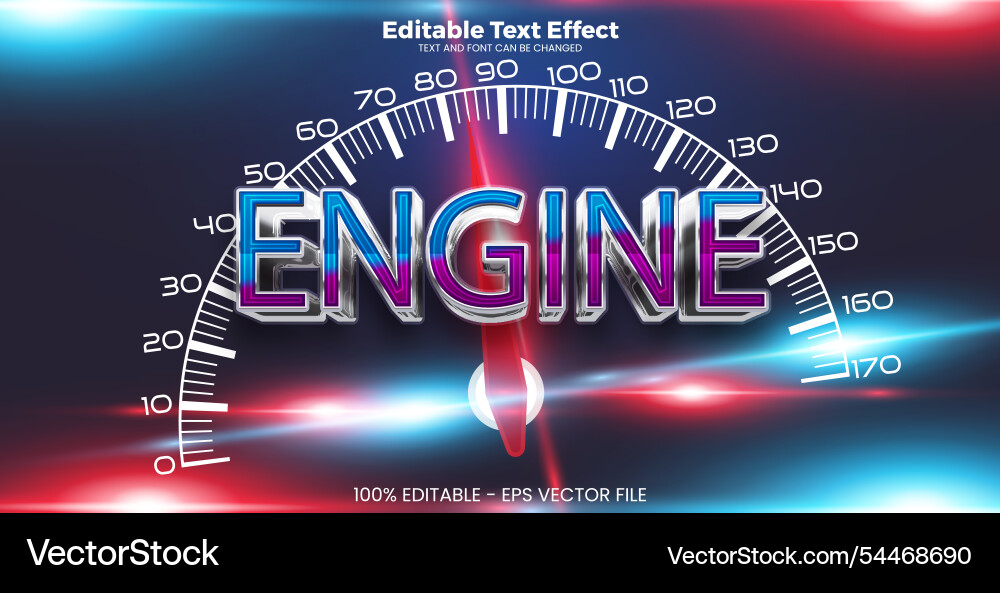 Speed editable text effect in modern trend style Vector Image