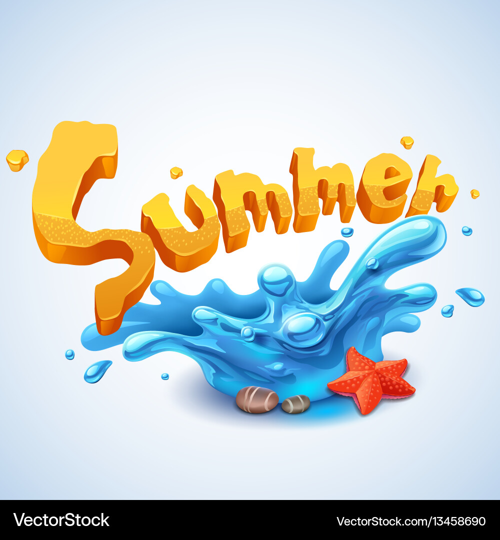Summer splash Royalty Free Vector Image - VectorStock