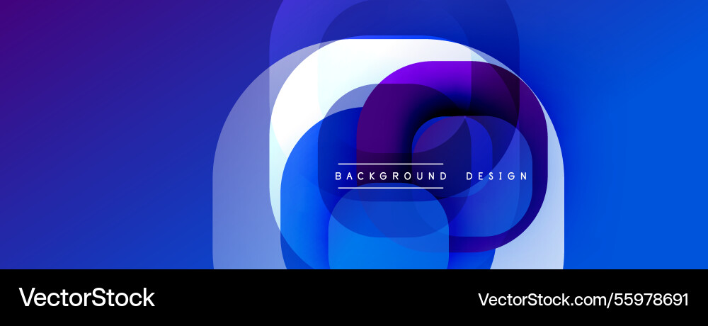 Circular abstract design with overlapping Vector Image