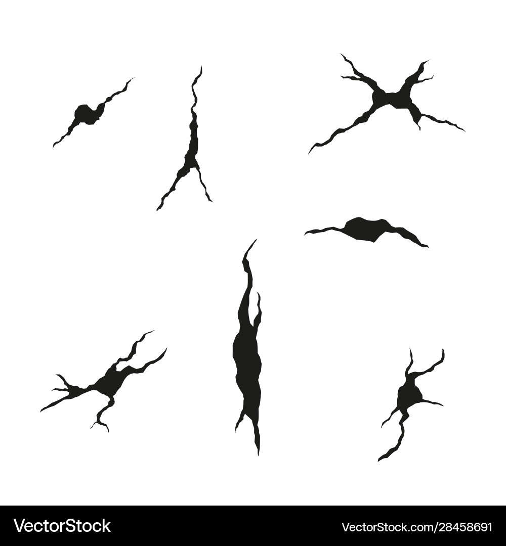 Crack on surface Royalty Free Vector Image - VectorStock