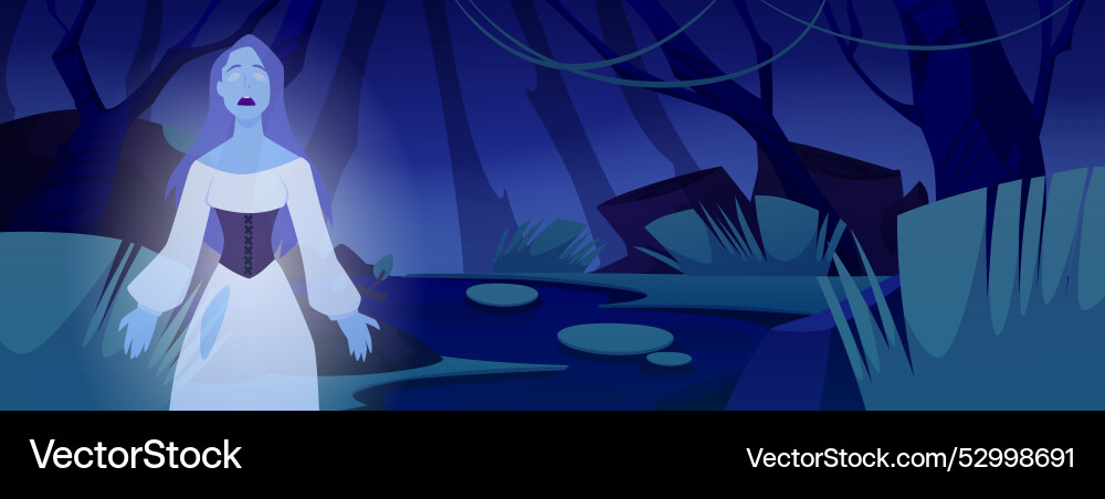 Gothic female ghost Royalty Free Vector Image - VectorStock