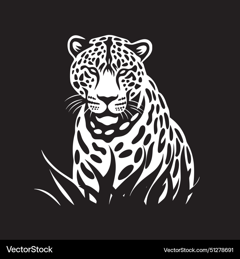 Leopard - minimalist and flat logo Royalty Free Vector Image