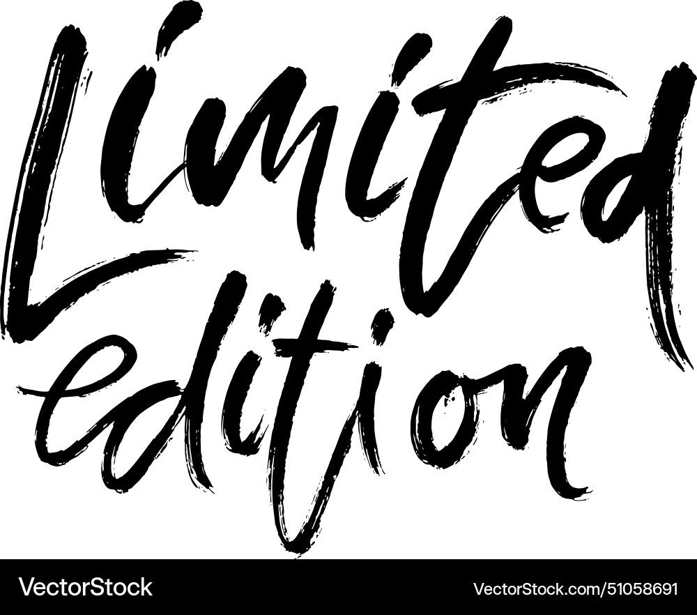 Limited edition modern lettering design Royalty Free Vector