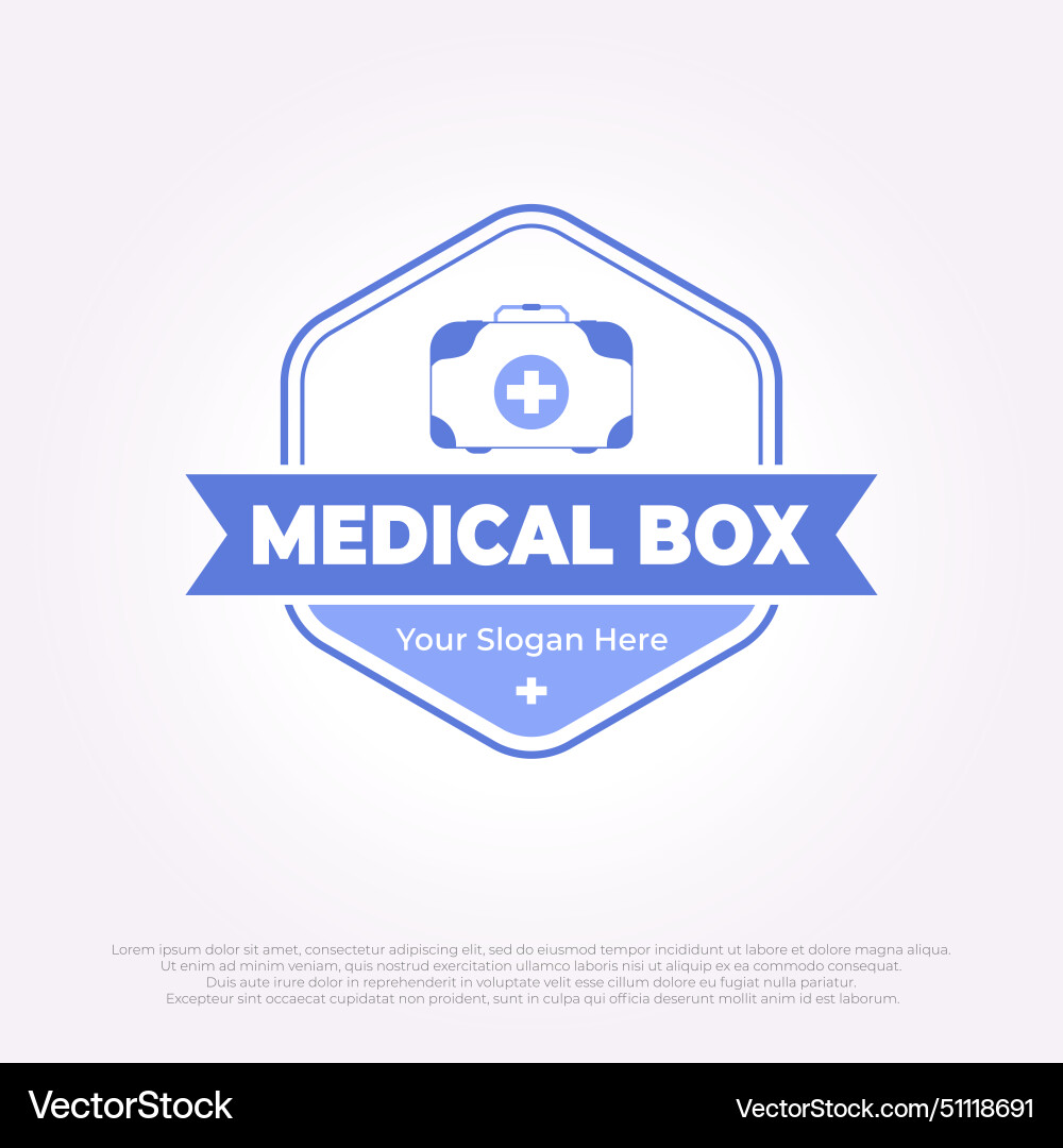 Medical box logo icon design template emblem Vector Image