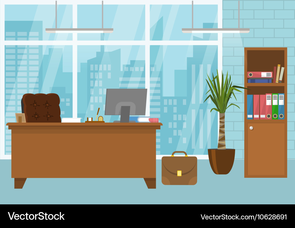 Modern office interior Royalty Free Vector Image