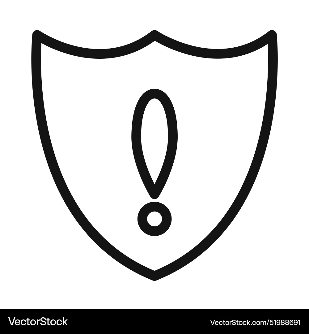 Warning shield exclamation icon ideal for Vector Image