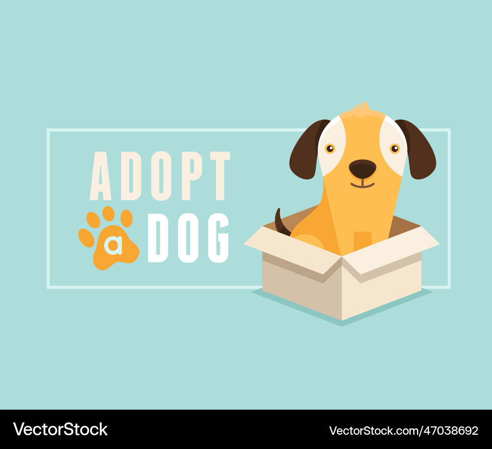 Adopt a dog banner design Royalty Free Vector Image
