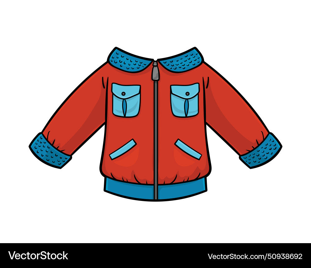 Cartoon for kids aviator jacket Royalty Free Vector Image