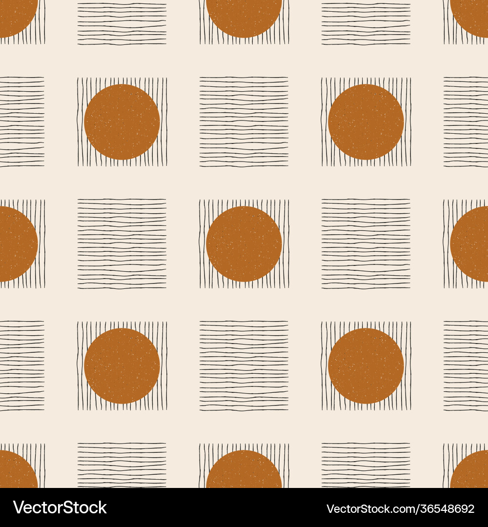 Contemporary seamless pattern with aesthetic hand Vector Image