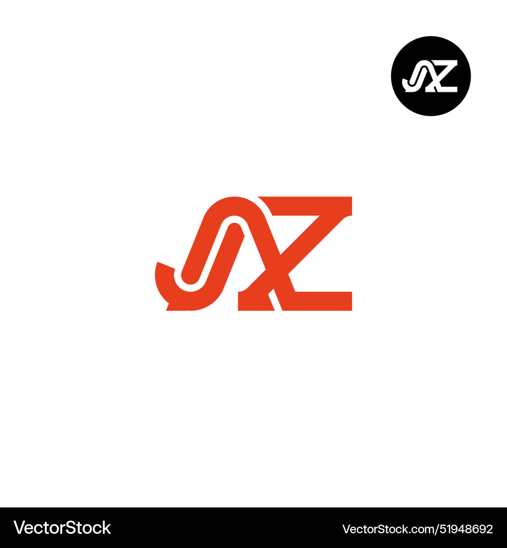 Jaz logo letter monogram design Royalty Free Vector Image
