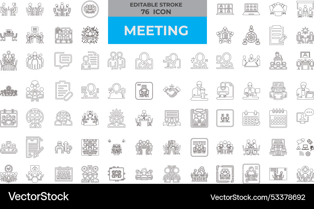 Meeting icon- customizable isolated Royalty Free Vector