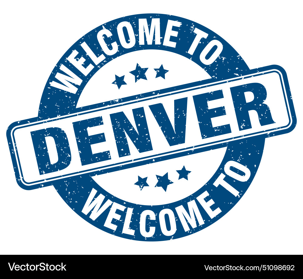 Welcome to denver stamp round sign Royalty Free Vector Image