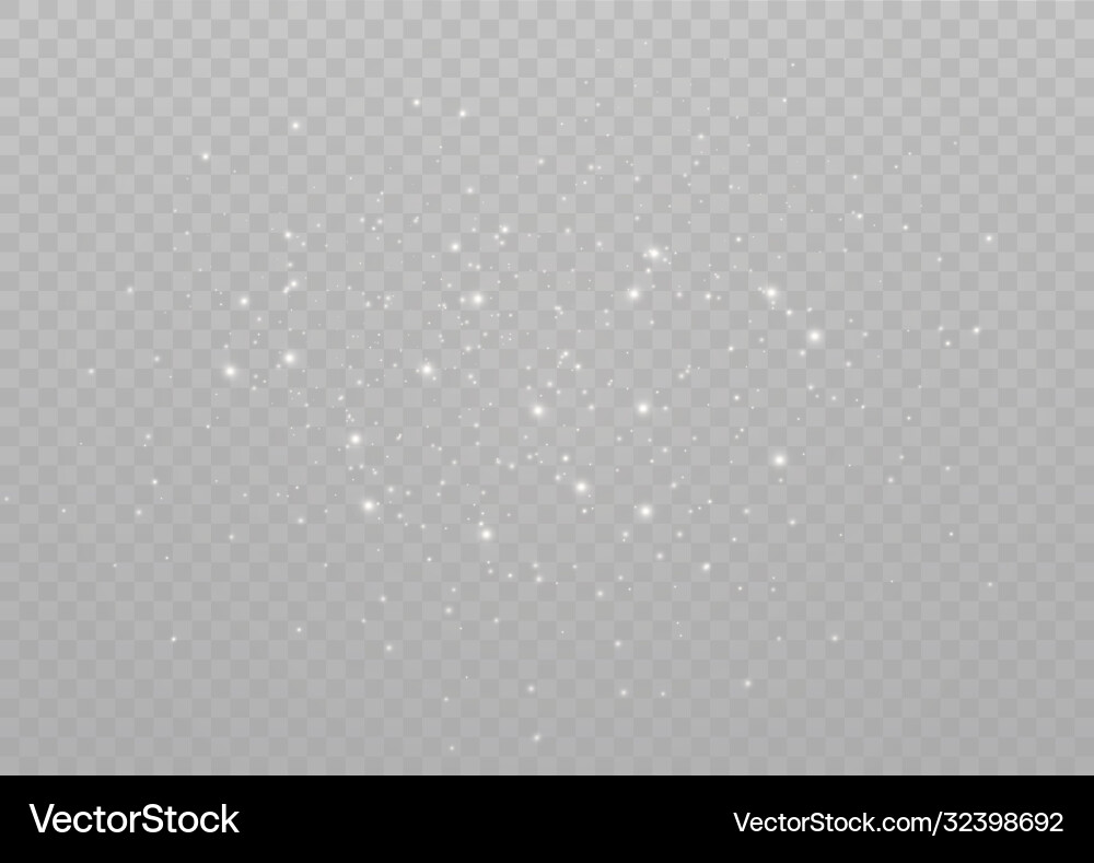 White dust sparks Royalty Free Vector Image - VectorStock