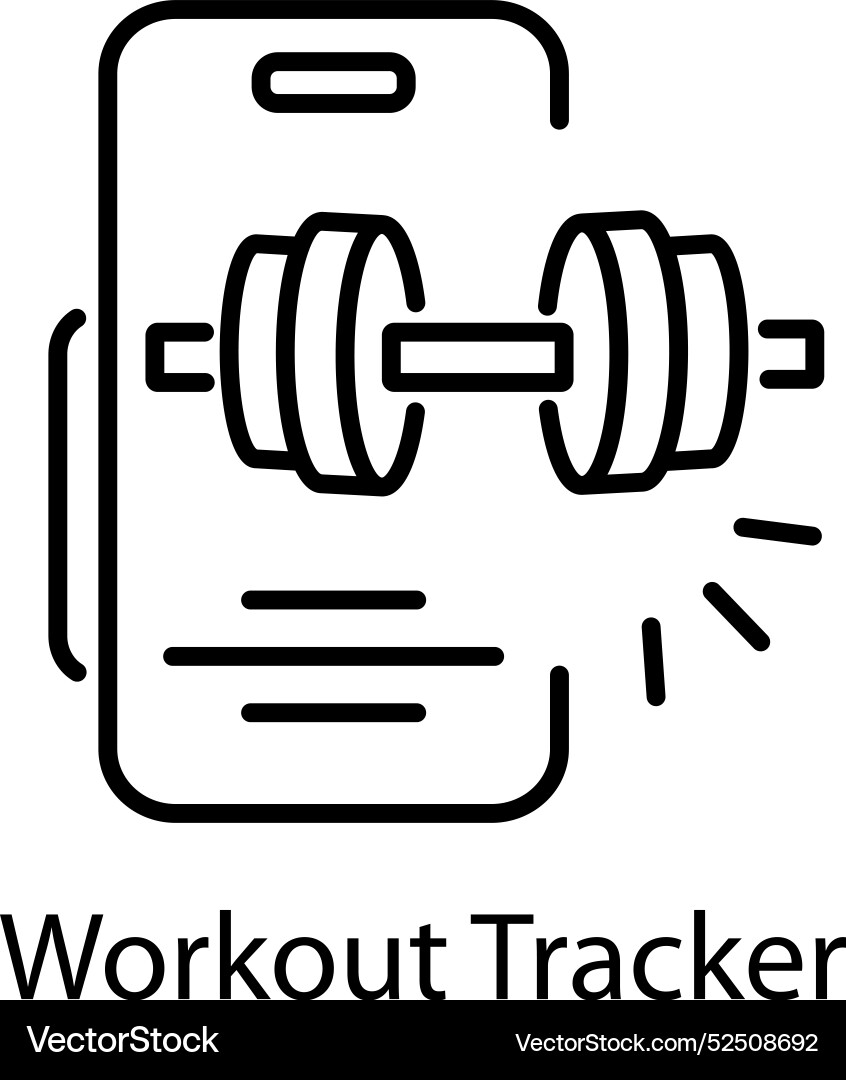 Workout tracker Royalty Free Vector Image - VectorStock