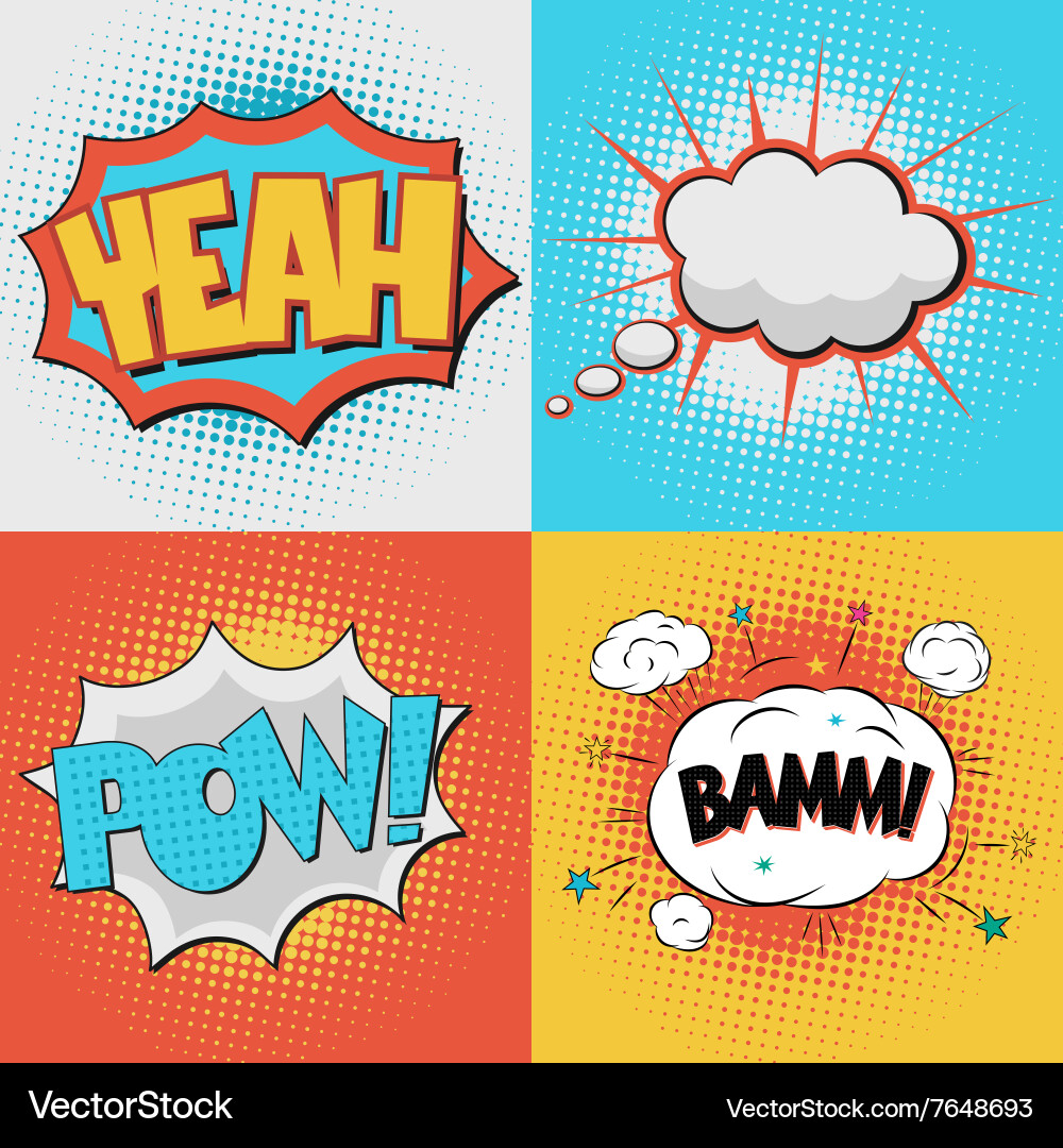 Comic book bubble text Royalty Free Vector Image