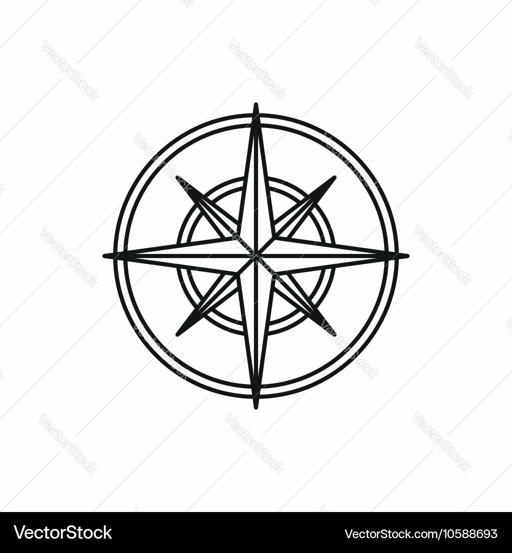 Compass Rose Outline