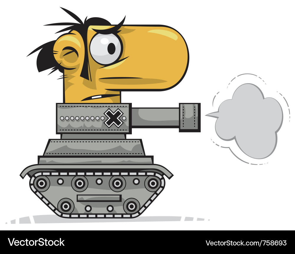 Crazy Tank Driver Royalty Free Vector Image - VectorStock