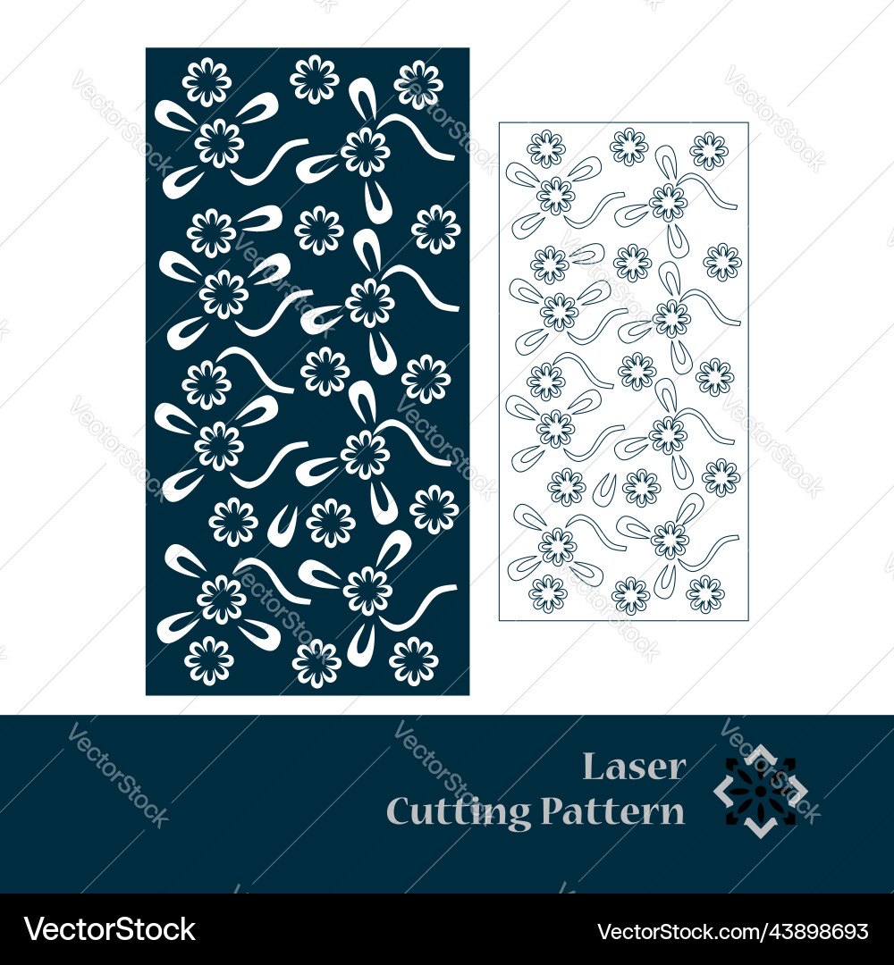 Laser and cnc cut pattern Royalty Free Vector Image