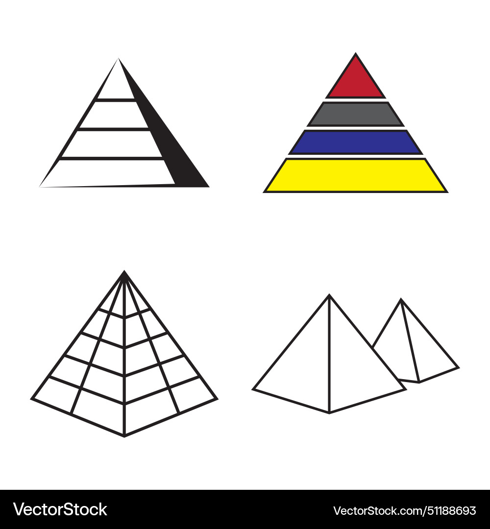 Pyramid icon Royalty Free Vector Image - VectorStock