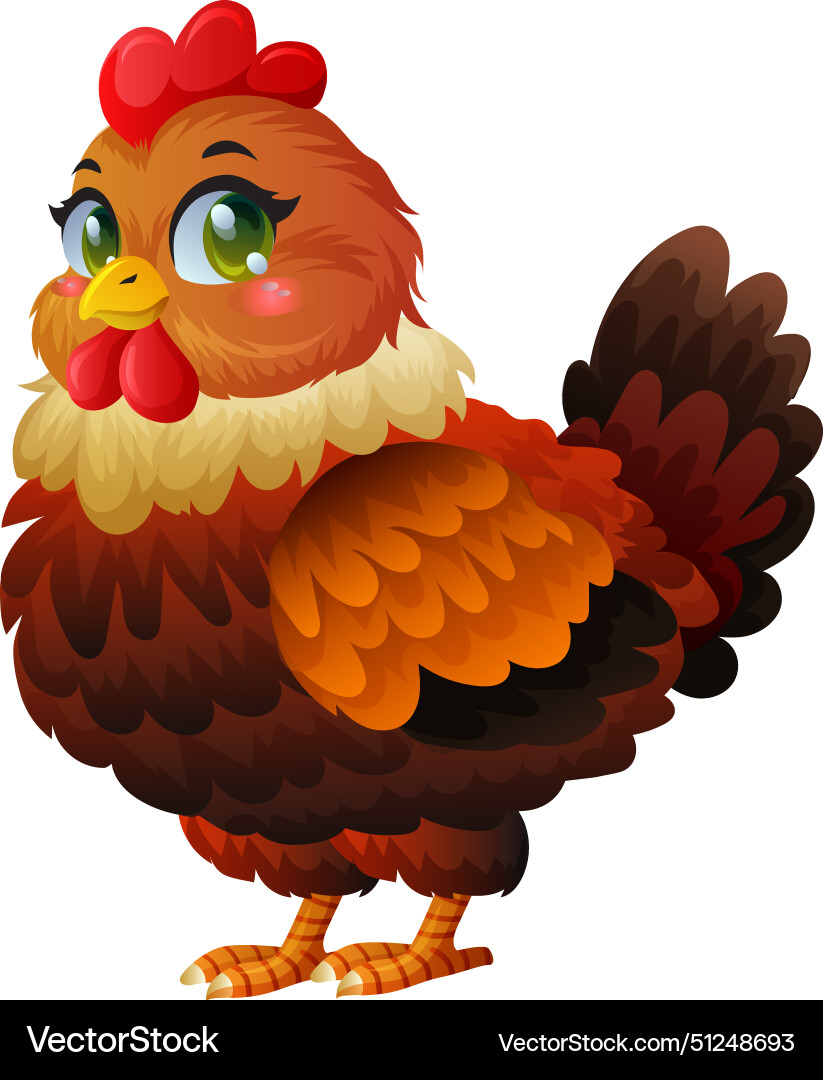Rooster chicken cartoon characters Royalty Free Vector Image
