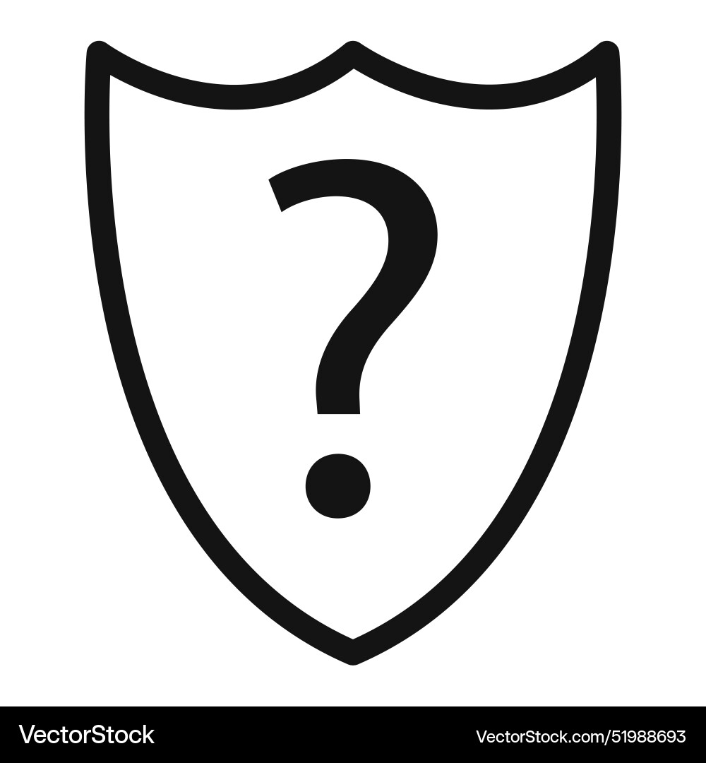 Shield interrogation icon pack security Royalty Free Vector