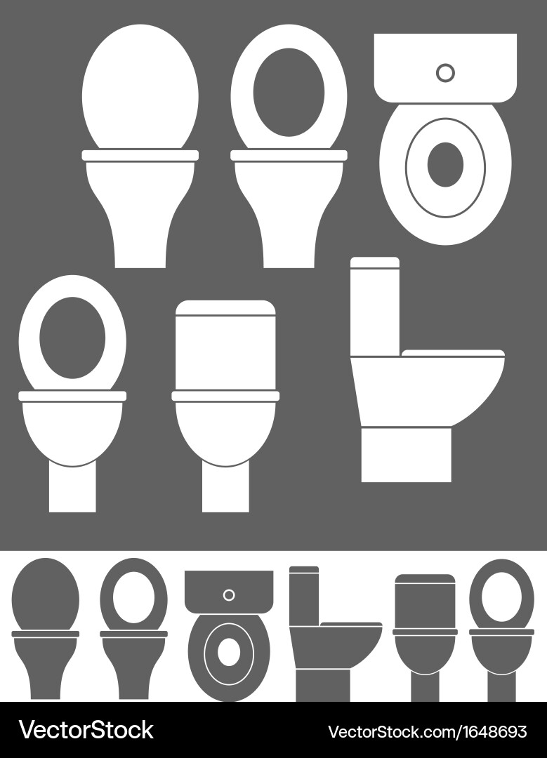 Toilet bowl Royalty Free Vector Image - VectorStock