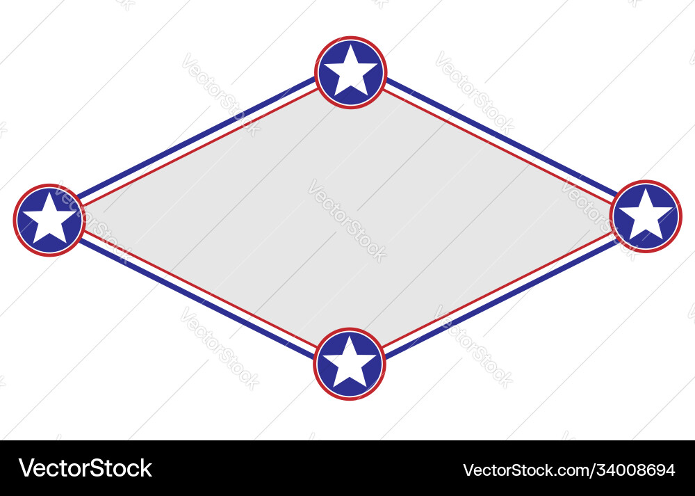 American symbols rhombus frame Royalty Free Vector Image