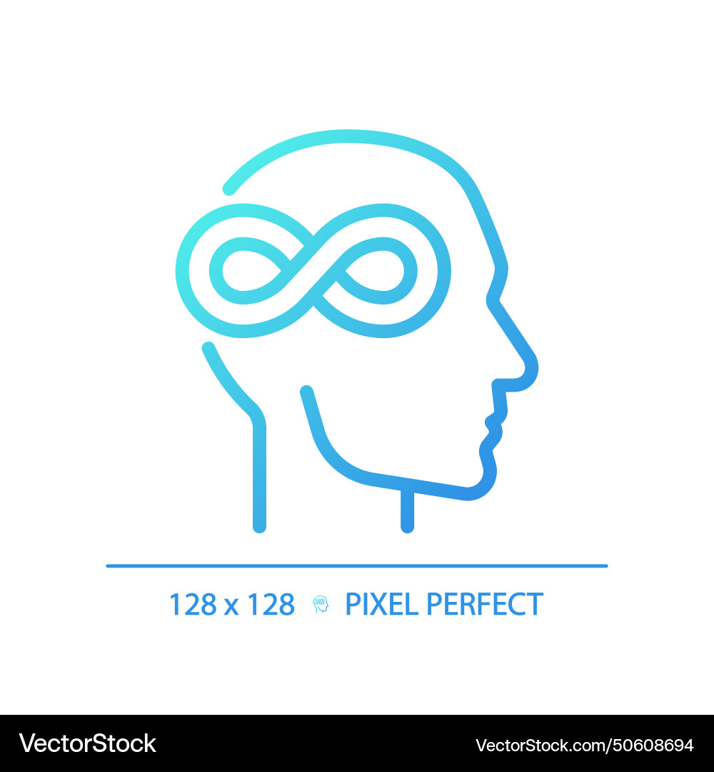 Autism awareness gradient linear icon Royalty Free Vector Autism awareness gradient linear icon Royalty Free Vector